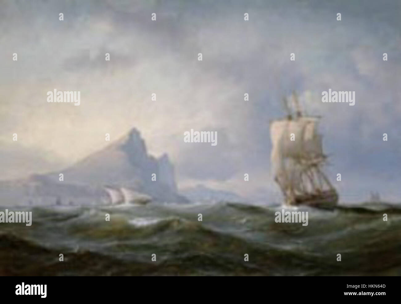 This 1851 painting by Anton Melbye depicts a sailing ship navigating ...