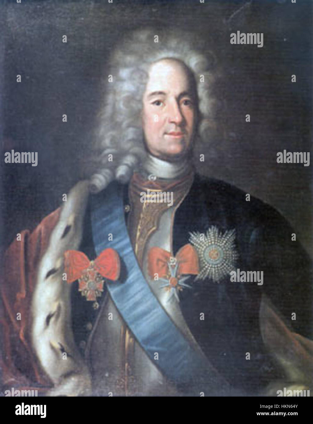 A portrait of A. Menshikov, a prominent Russian nobleman and statesman ...