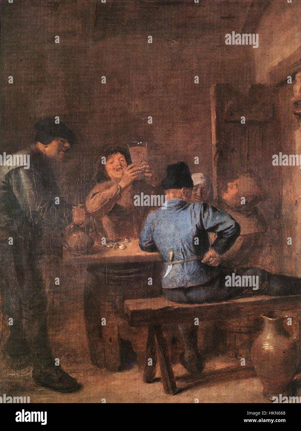 *In the Tavern* by Adriaen Brouwer depicts lively tavern scenes common ...