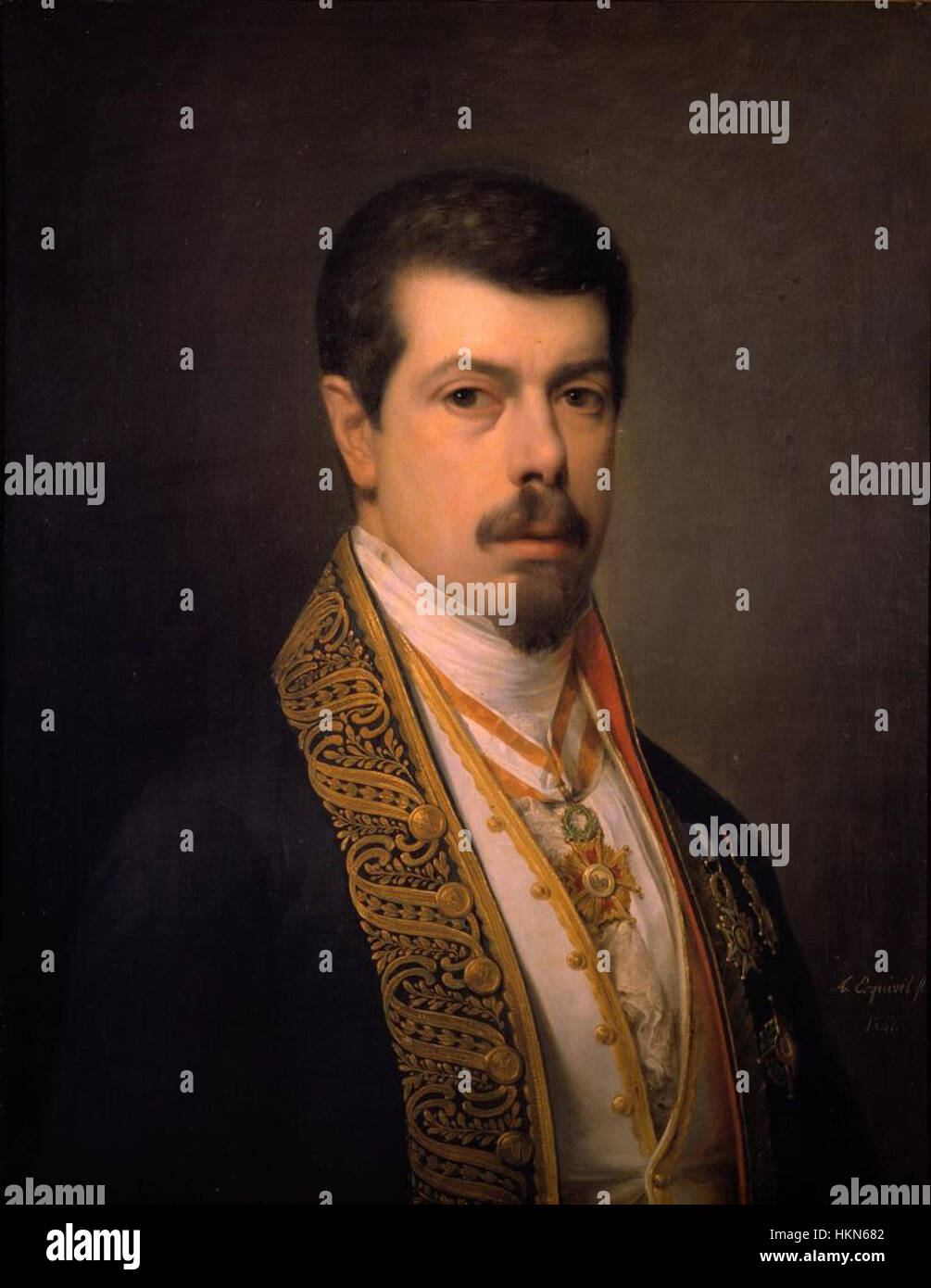 This portrait, created by Antonio Maria Esquivel, showcases the artist ...