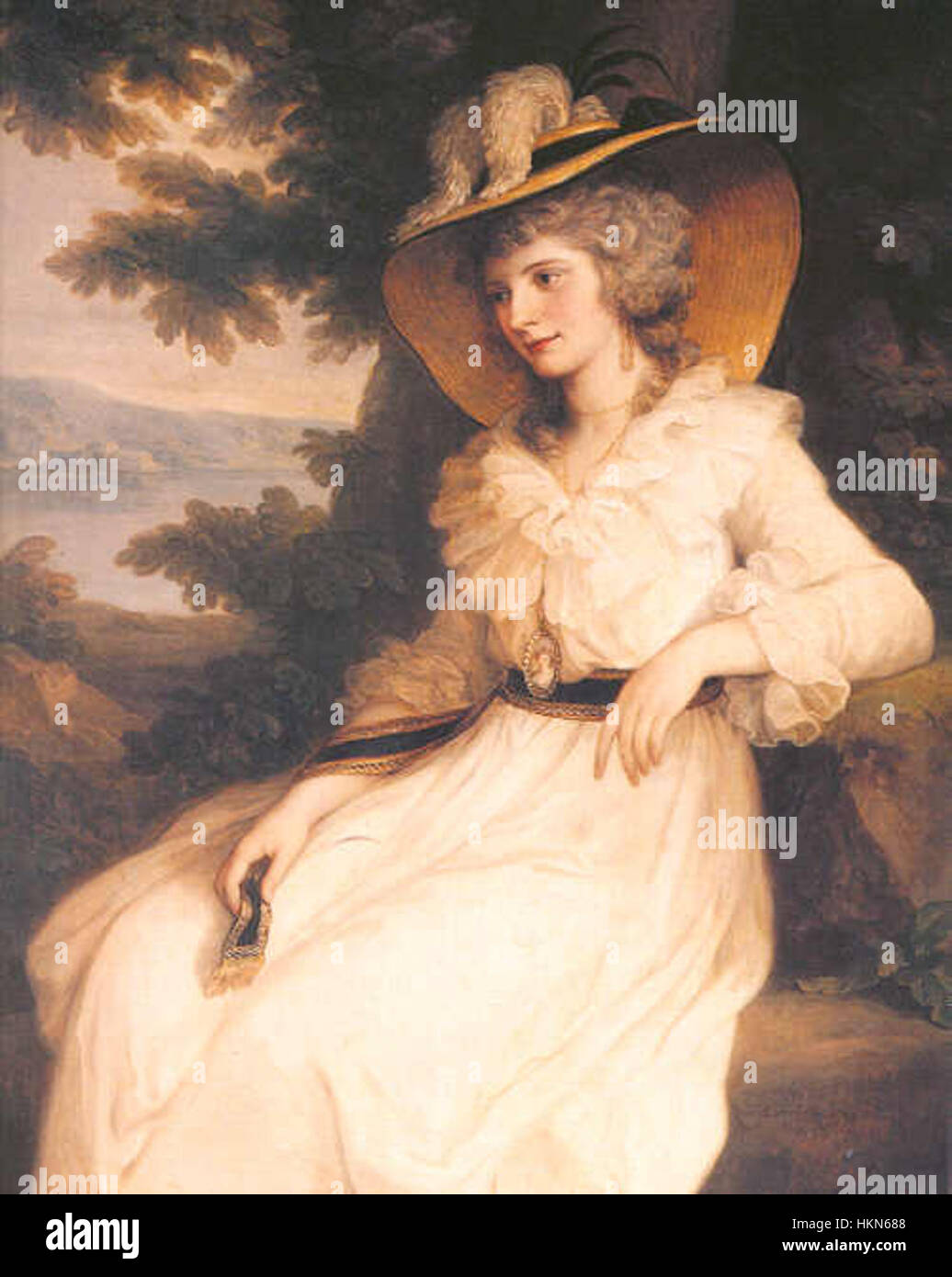 A portrait painting of Lady Bess Foster, created by artist Angelica ...