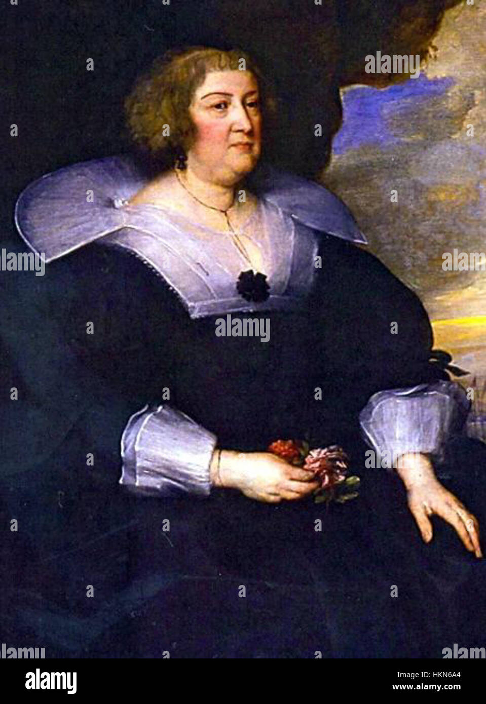 A portrait of Maria de' Medici, painted by Anthony van Dyck in the ...