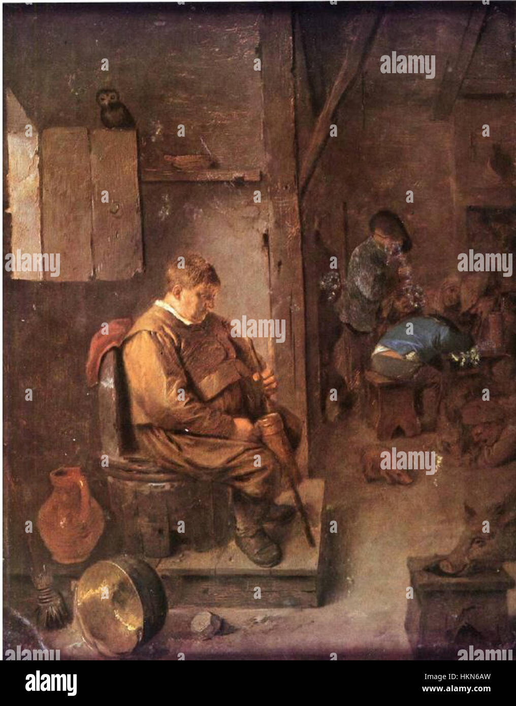 A painting by Adriaen Brouwer titled 'Innkeeper'. This artwork captures ...