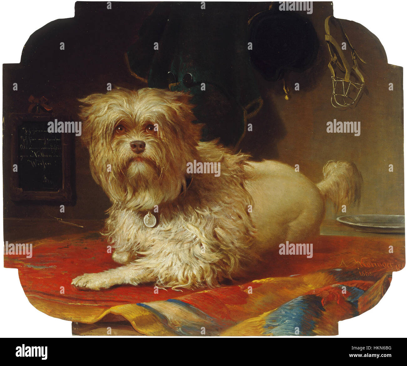 The artwork titled *Pes* by Anton Karinger features a detailed ...