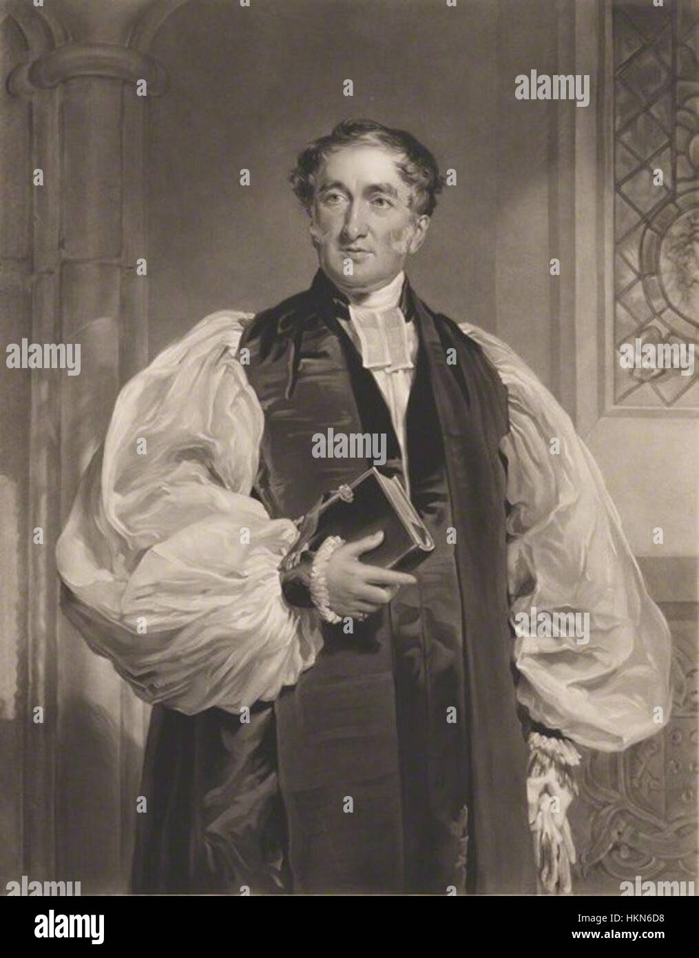 This oil painting portrays Archbishop Thomas Musgrave, a prominent ...