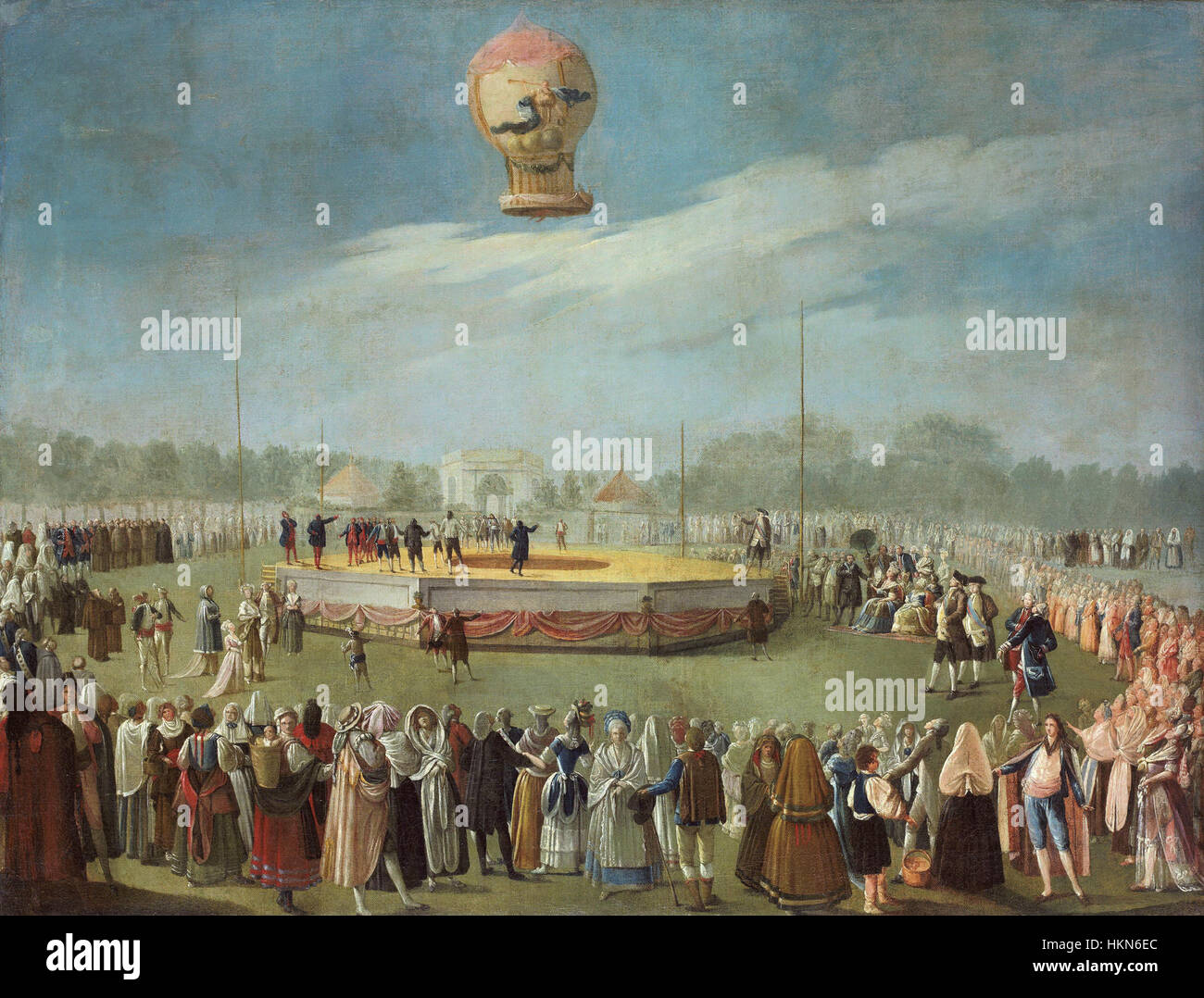 This 18th-century painting by Antonio Carnicero y Mancio depicts a ...