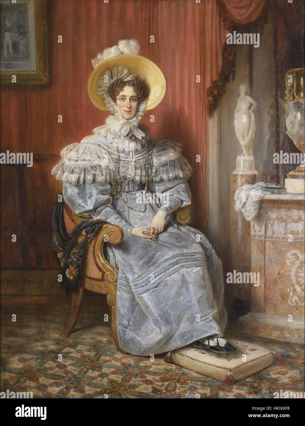 The portrait of Maria Elisabeth, Princess of Wagram, depicts her in a ...