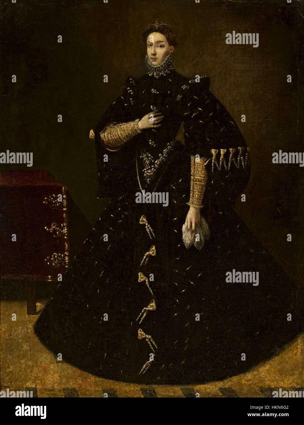 Spanish Lady in black Stock Photo - Alamy