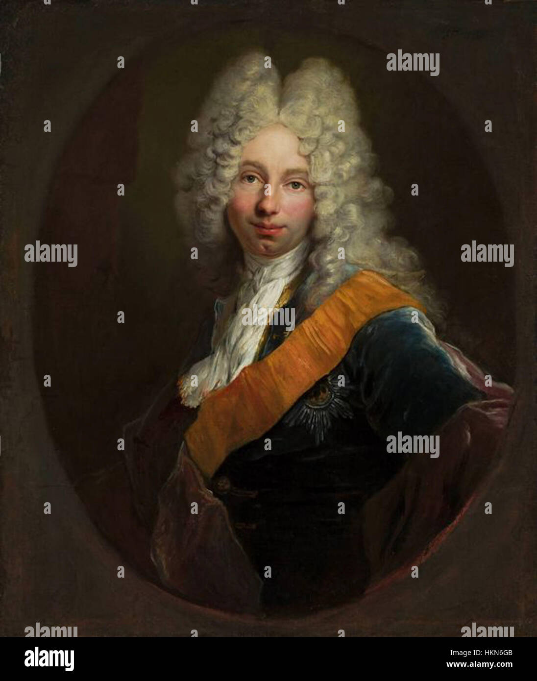A portrait by Antoine Pesne, depicting a young man from the 18th ...