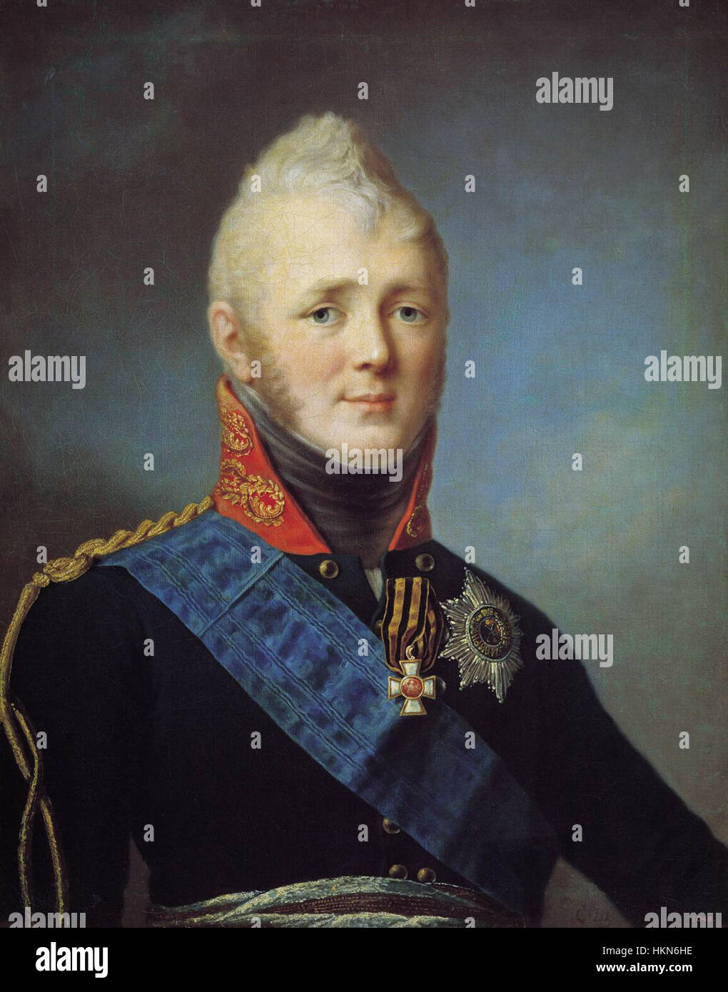 This portrait of Alexander I, painted by Stepan Shchukin, depicts the ...