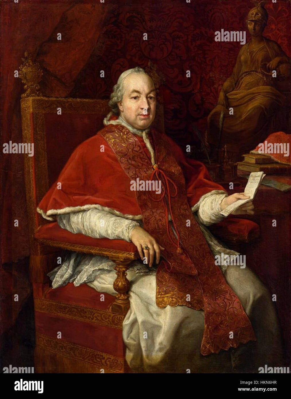 This portrait of Pope Pius VI by Pompeo Batoni is a fine example of ...