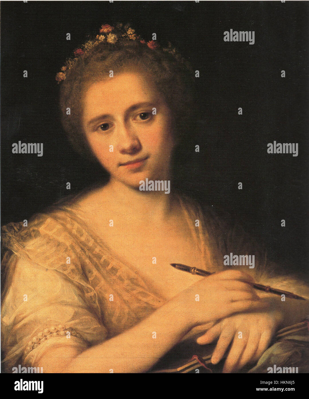 This self-portrait by Angelica Kauffman from 1771 depicts the artist ...