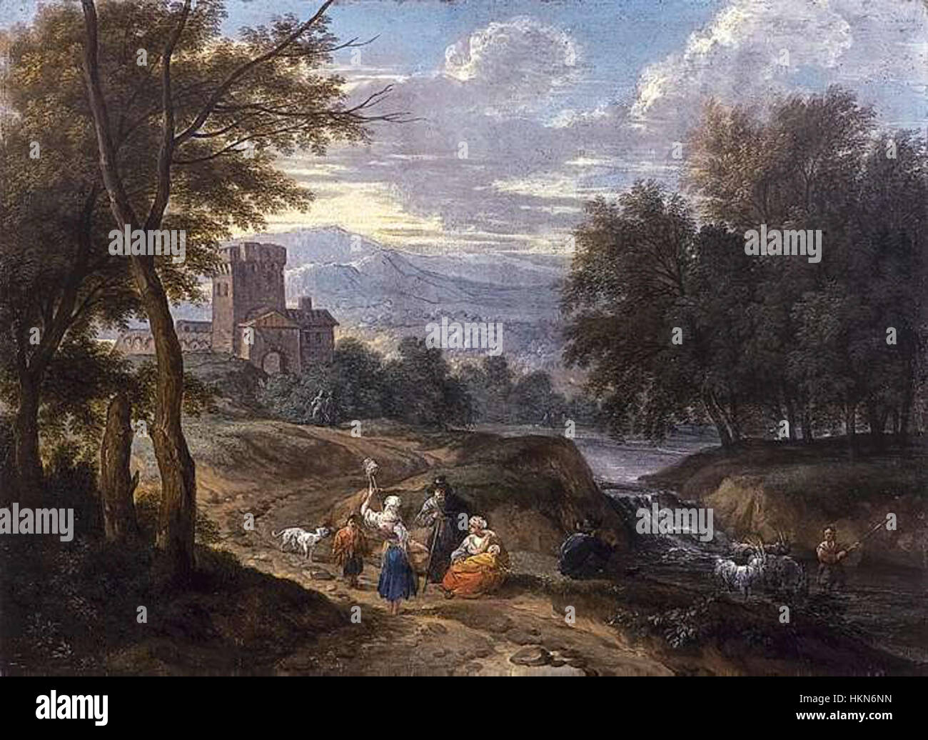 This classical landscape by Adriaen Frans Boudewijns and Mathys ...