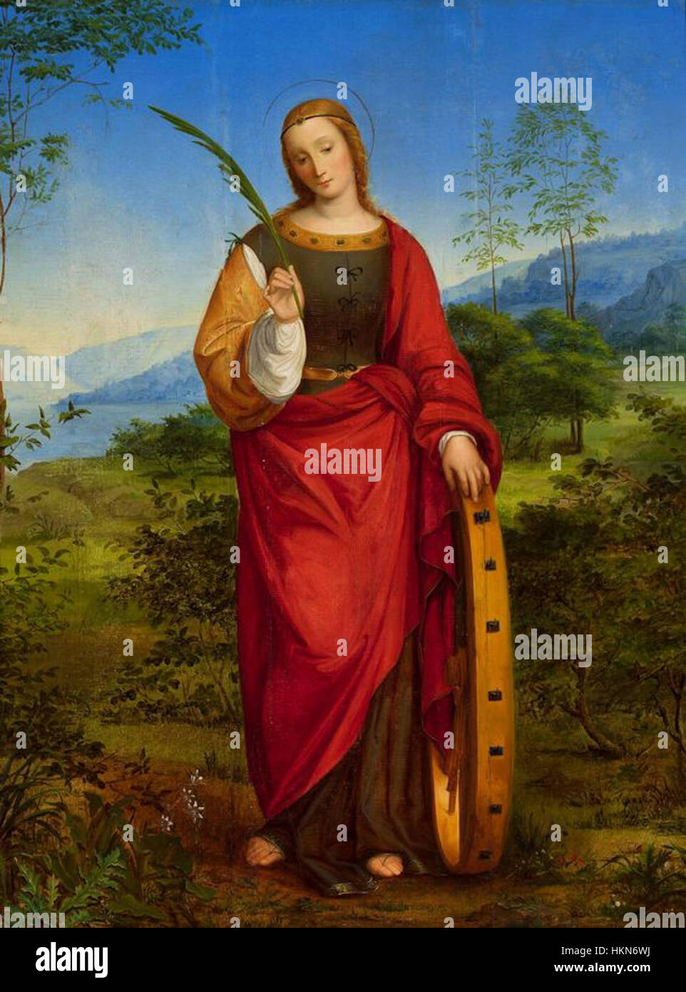 A religious artwork depicting Saint Catherine of Alexandria, showcasing ...