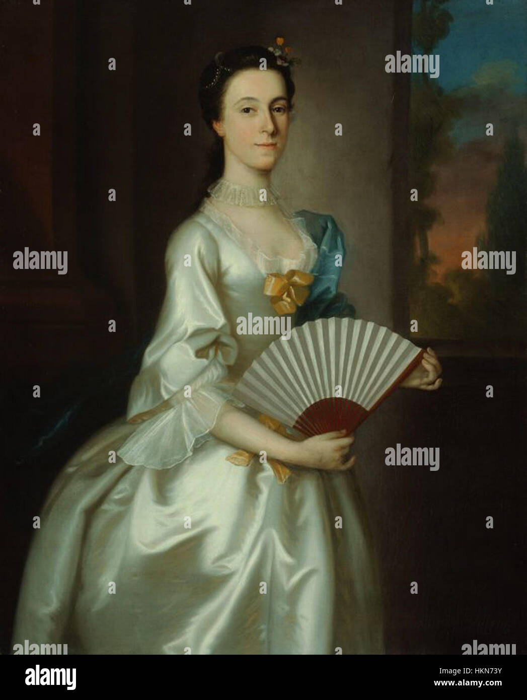 Joseph Blackburn Portrait of Abigail Chesebrough Stock Photo - Alamy