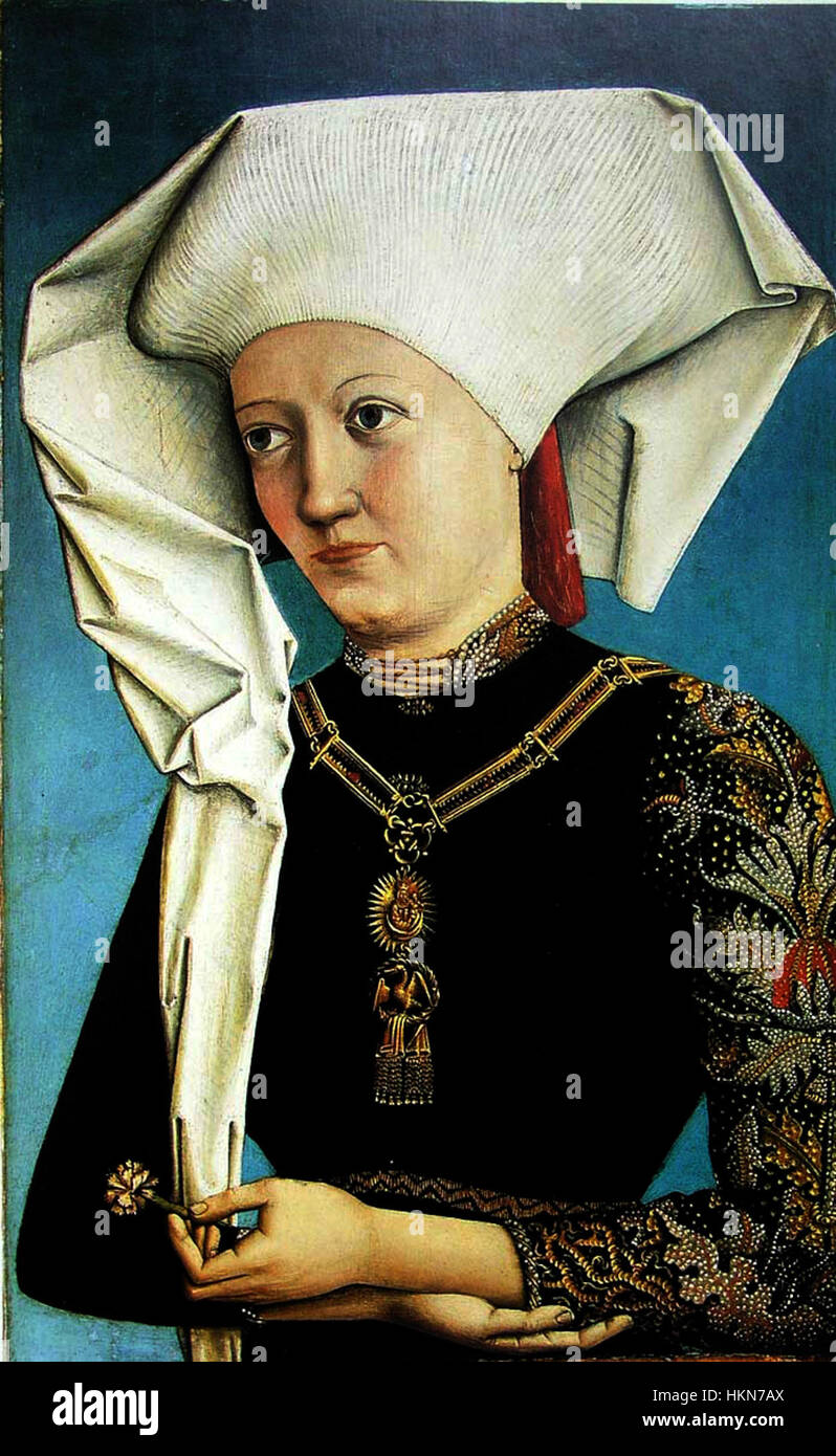 This portrait features a lady adorned with the Order of the Swan, a ...