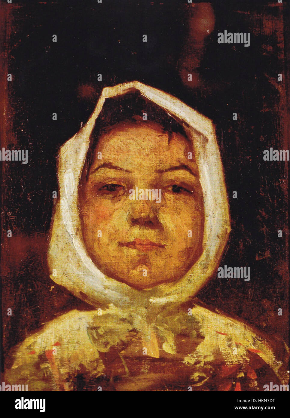 Apcar Baltazar's portrait titled 'Portret de fata' is a vintage oil ...