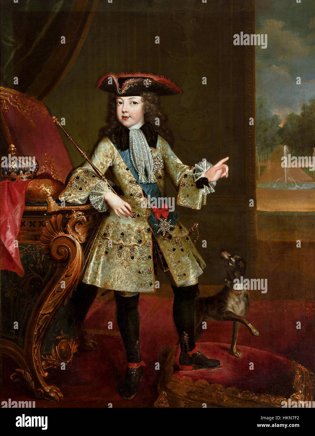 This painting portrays Louis XV of France as a child, reflecting his ...