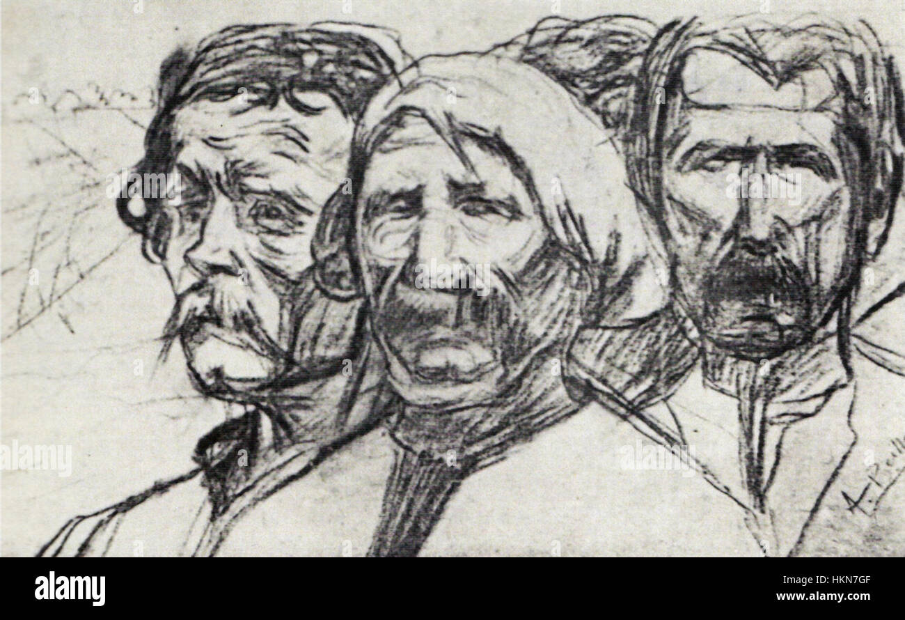 A drawing by Apcar Baltazar titled 'Durus arator' (The Hard Plowman ...