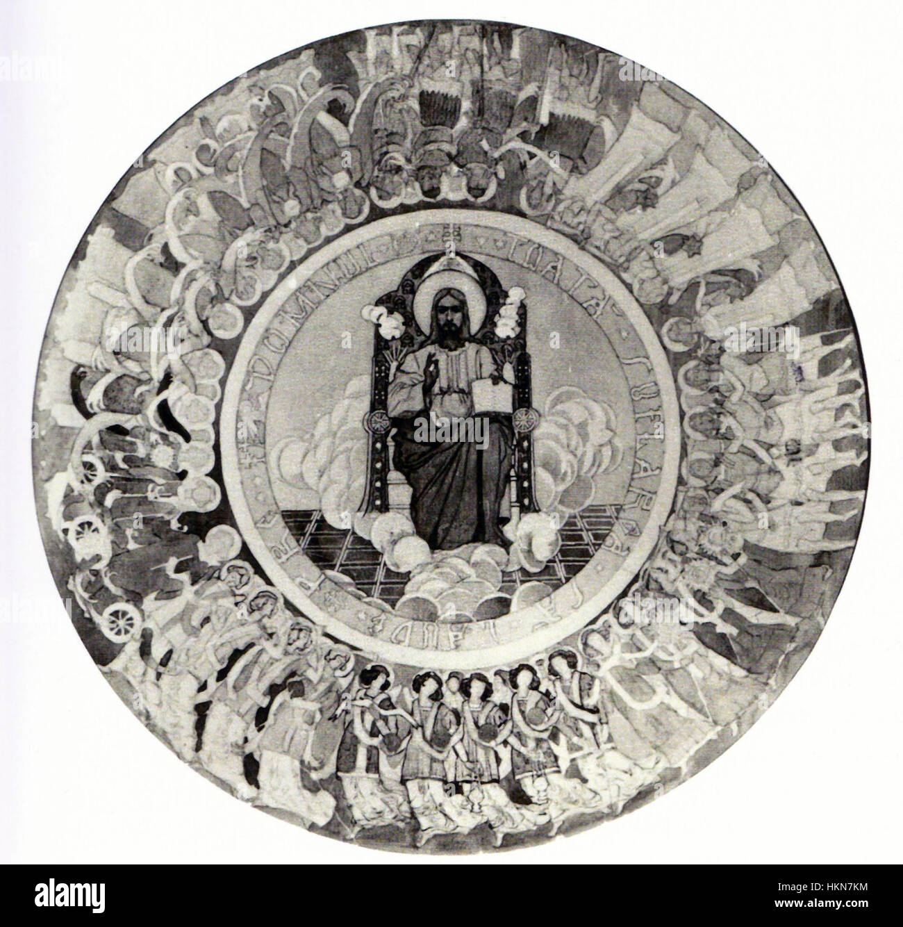 This religious painting by Apcar Baltazar depicts Jesus in glory ...