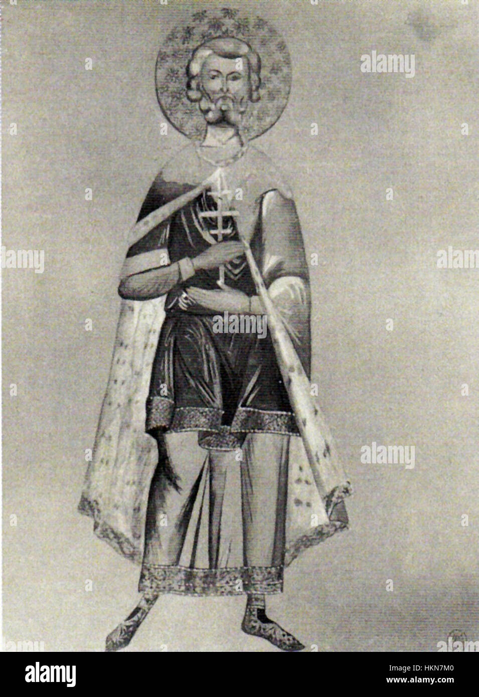 The artwork 'Sfantul Eustatie' by Apcar Baltazar depicts Saint Eustace ...