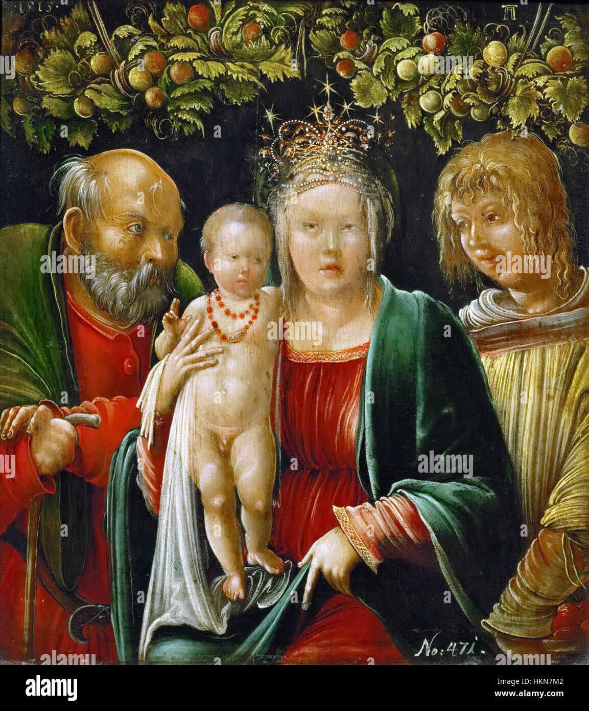 Albrecht Altdorfer's painting, â€˜Heilige Familie mit dem Hl. Agapitus ...