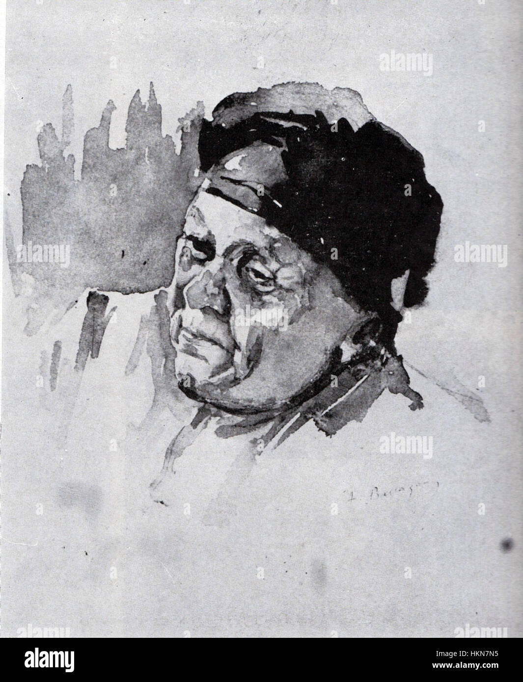 This artwork by Apcar Baltazar, titled 'Grafica - Bunica lui Apcar ...