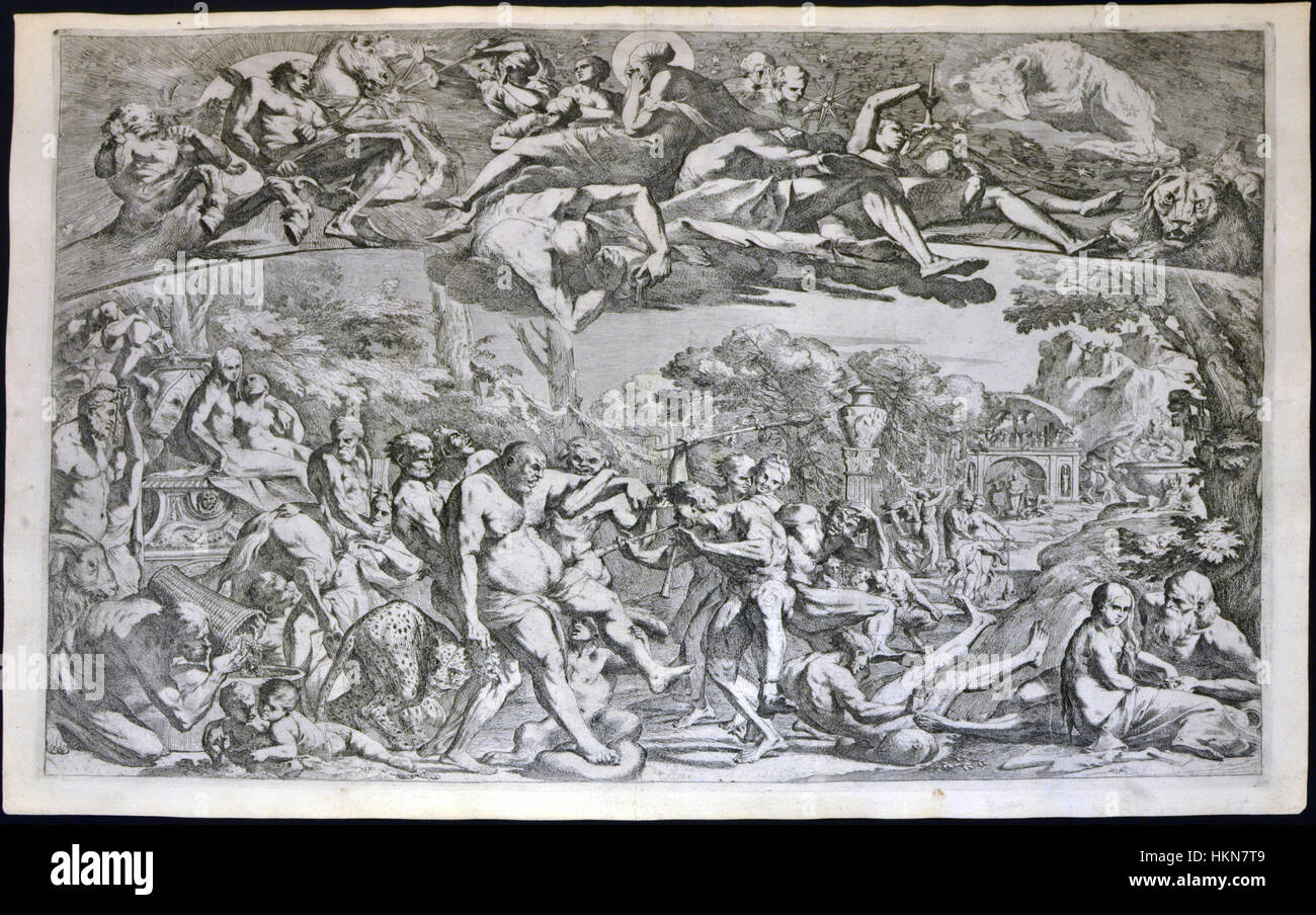 This allegorical painting, 'Autumn Allegory (Bacchanal)', features ...