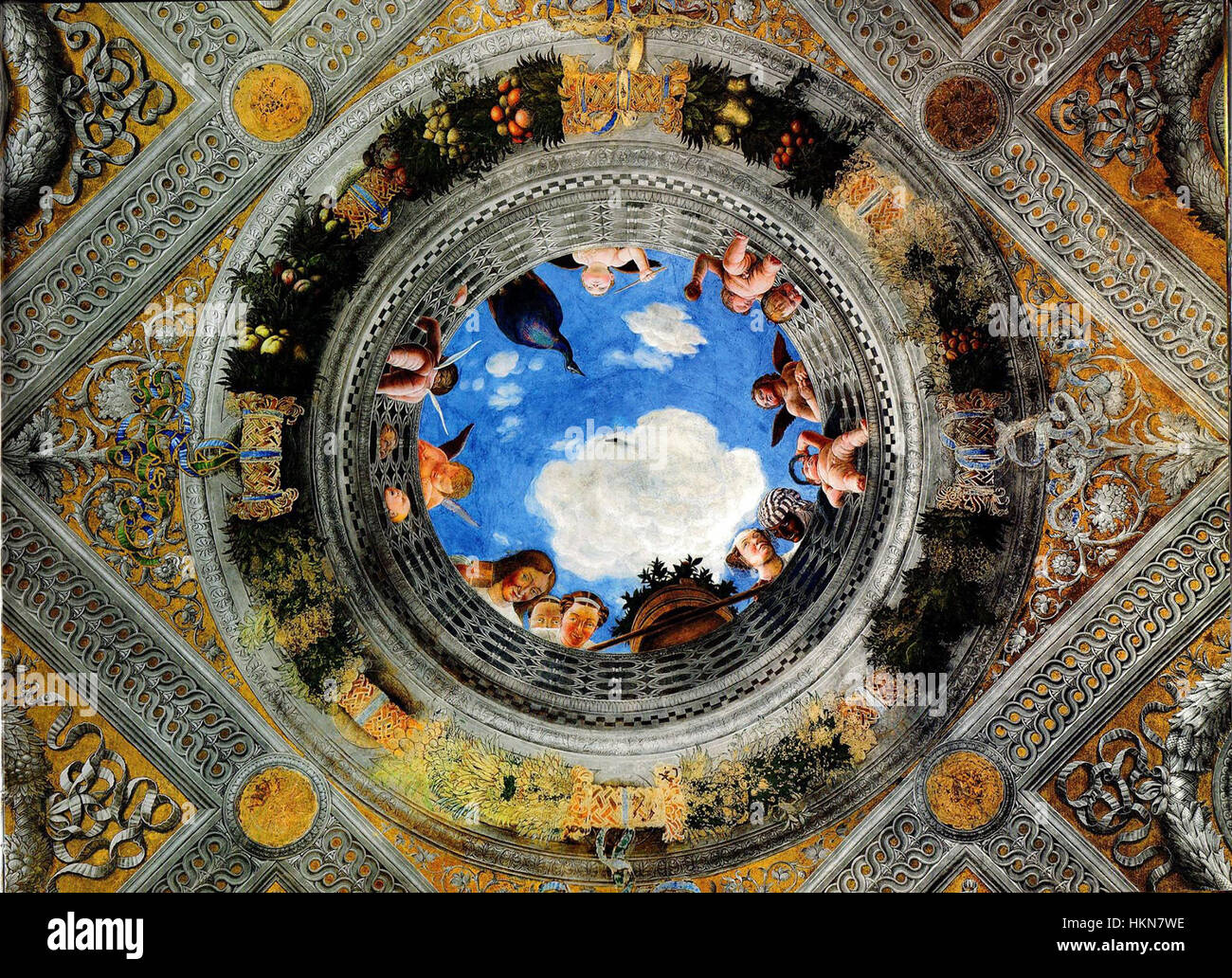 Andrea Mantegna’s *Ceiling Oculus* is a masterpiece of perspective ...