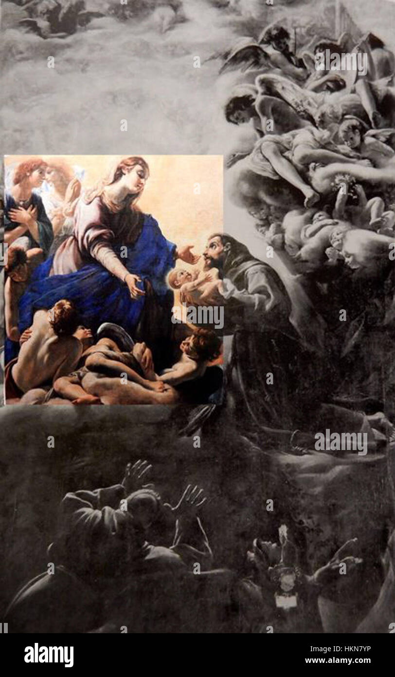 This religious painting, 'Apparizione della Vergine a San Francesco' by ...