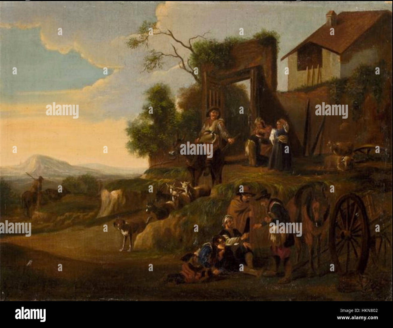 Pastoral scene sketch hi-res stock photography and images - Alamy