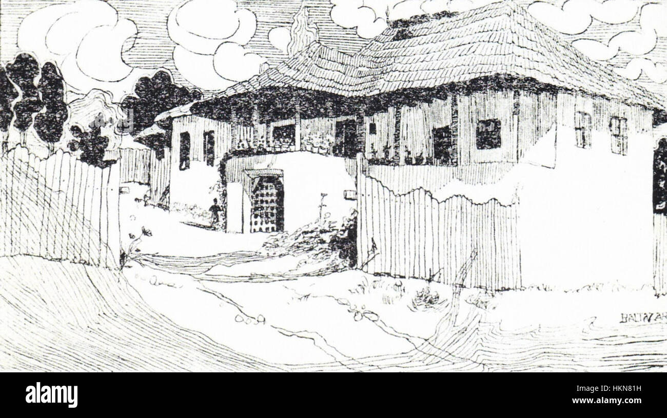 This work by Apcar Baltazar titled 'Grafica - Frontispiciu' exemplifies ...