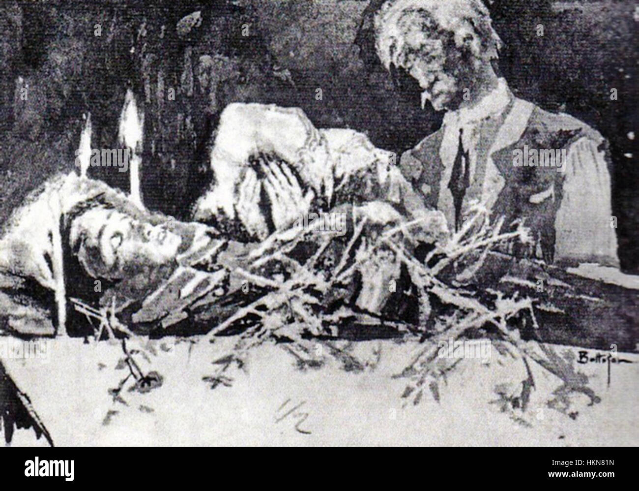 This piece by Apcar Baltazar features a graphic depiction of a dead ...