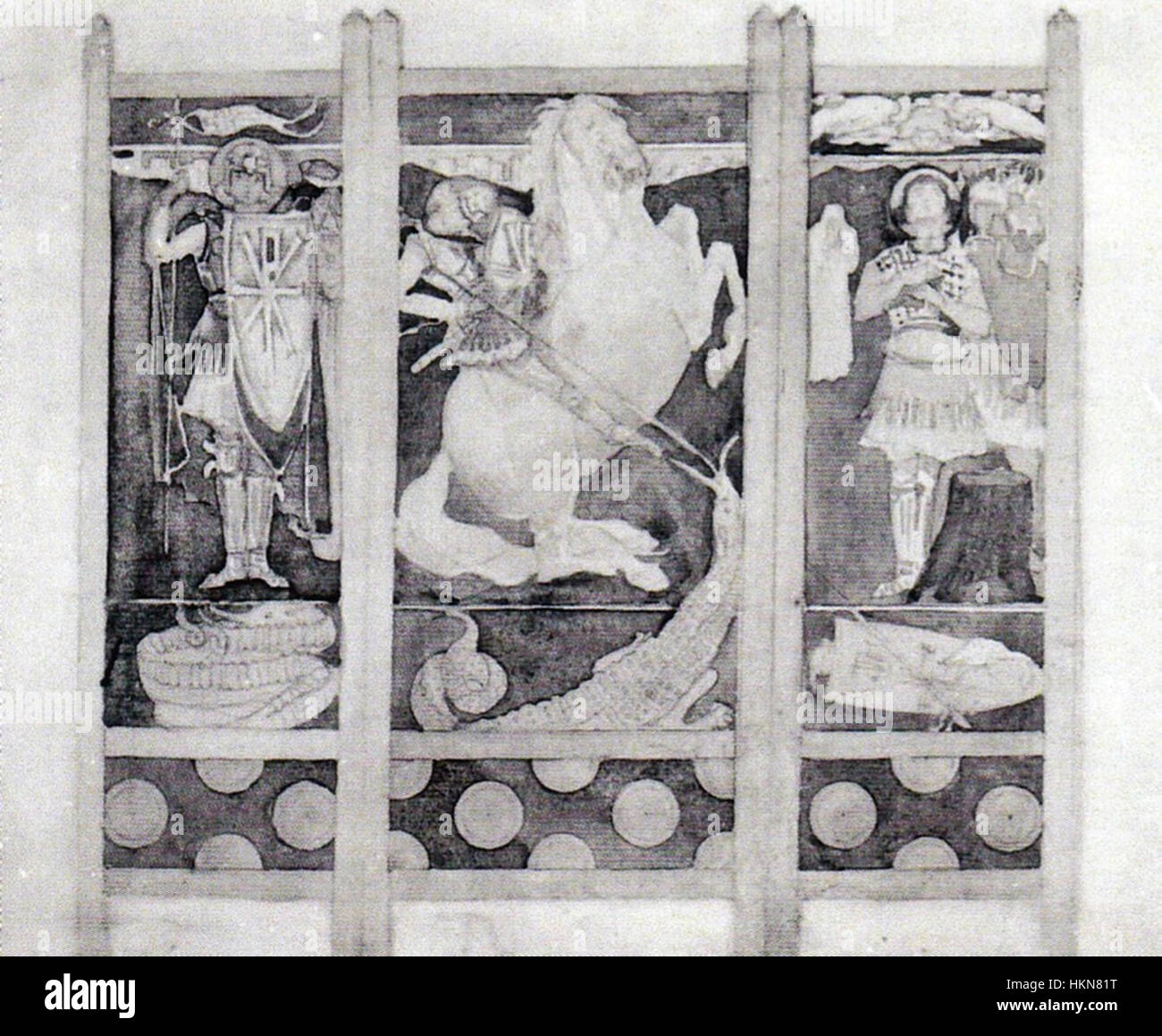 Apcar Baltazar - Grafica - Sfantul Gheorghe ucigand balaurul (triptic ...