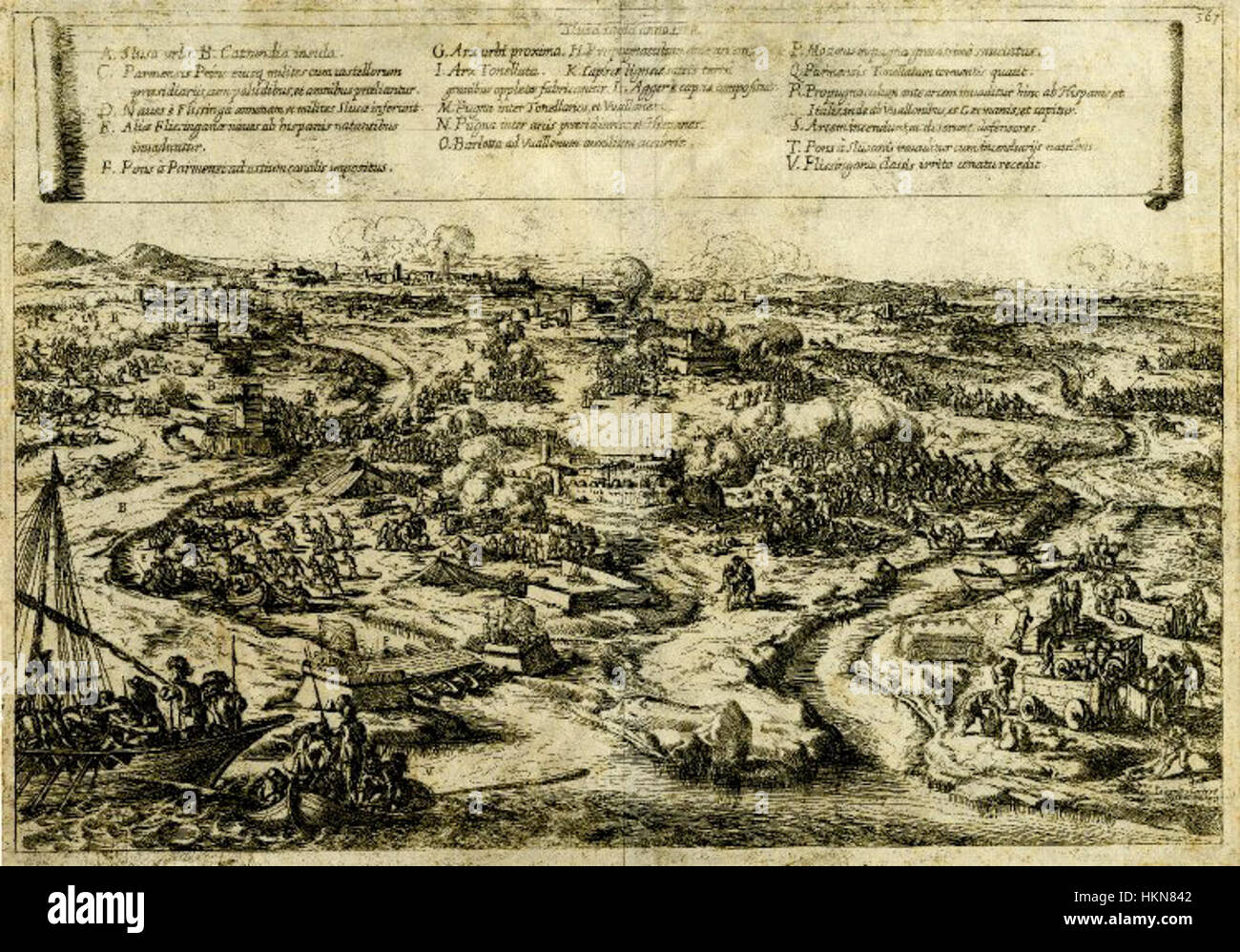 'Sluys besieged and captured by the Duke of Parma' by Jacques Courtois ...