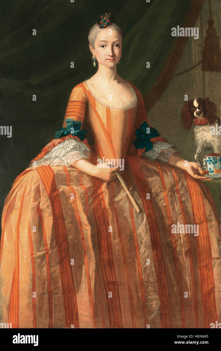 This portrait by Bonito of Maria Josefa depicts the Spanish royal. The ...