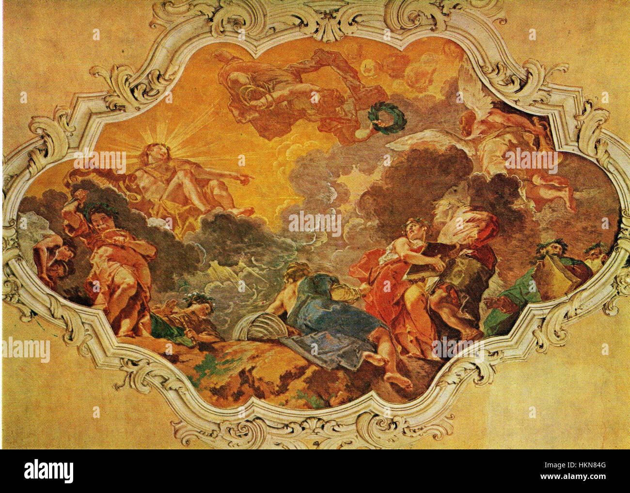 'Apollo e le Muse' is a classical painting depicting the Greek god ...