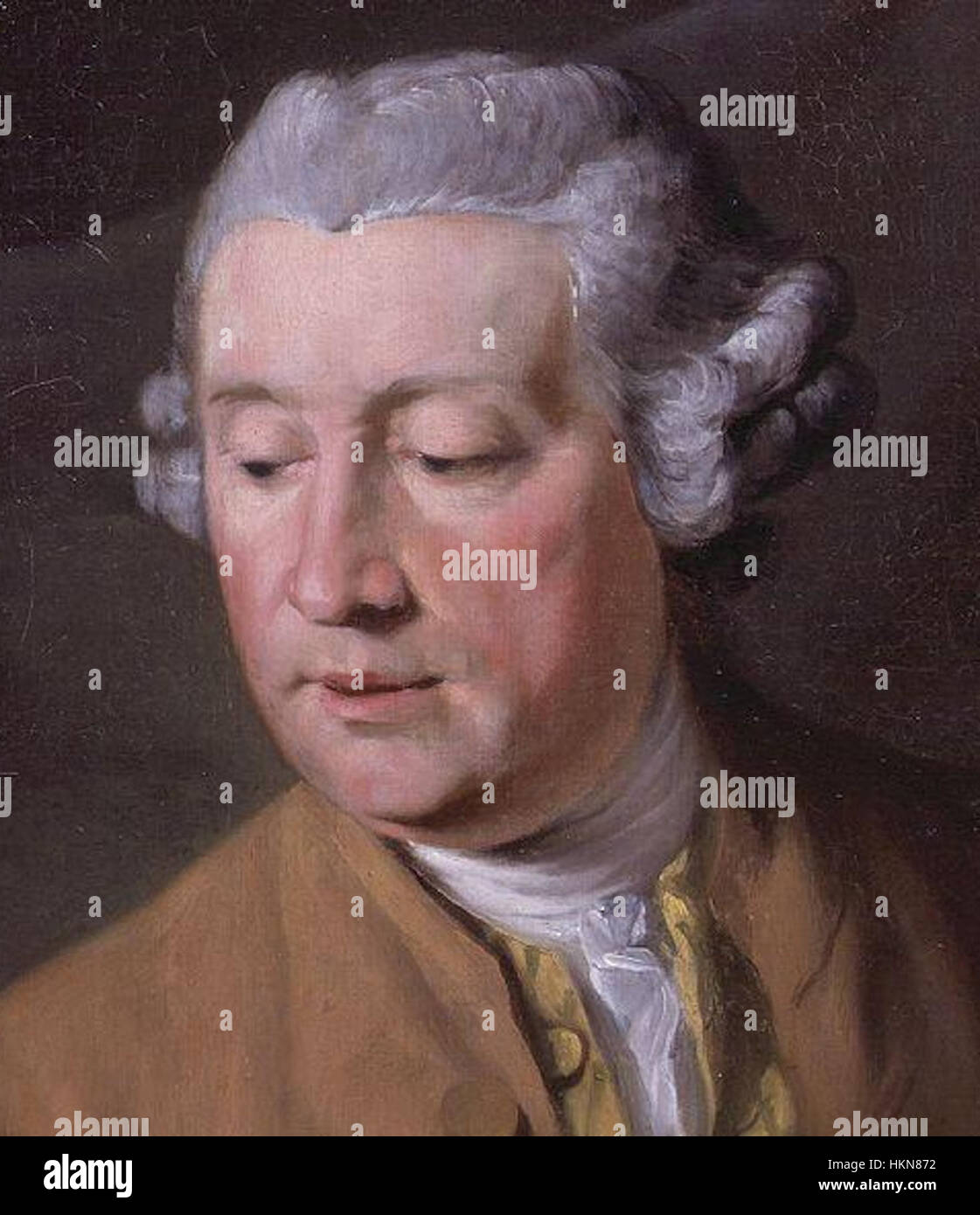 A portrait of sculptor Joseph Wilton, painted by John Francis Rigaud ...