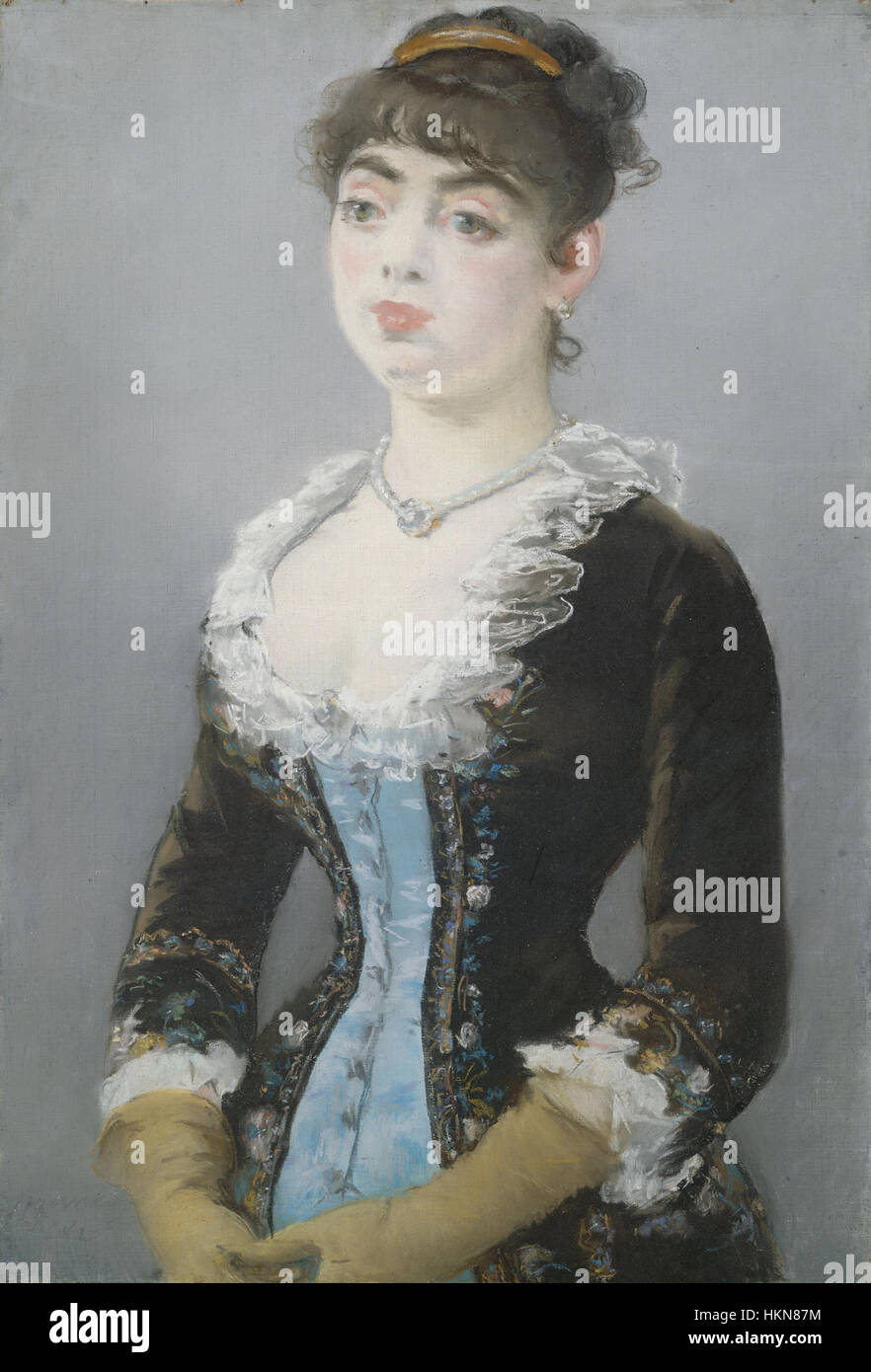 This artwork by Edouard Manet captures a scene of modern life ...