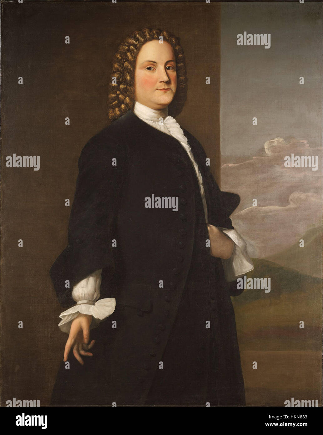 This 18th-century portrait by Robert Feke of Benjamin Franklin ...