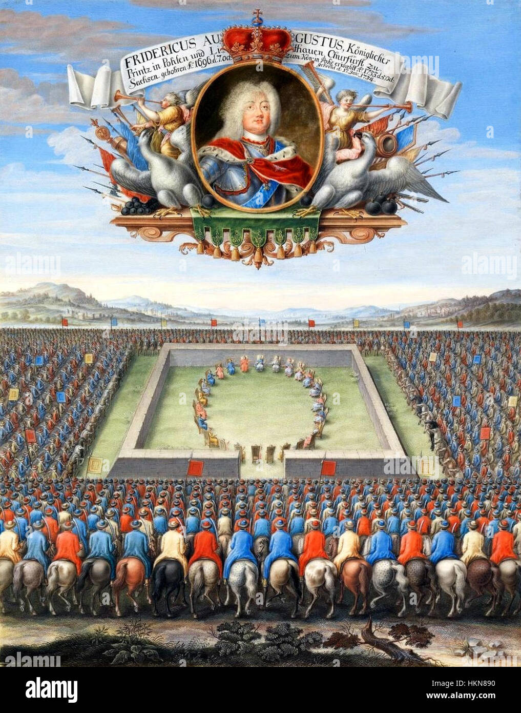 The 'Election of Augustus III' is a historical painting depicting the ...