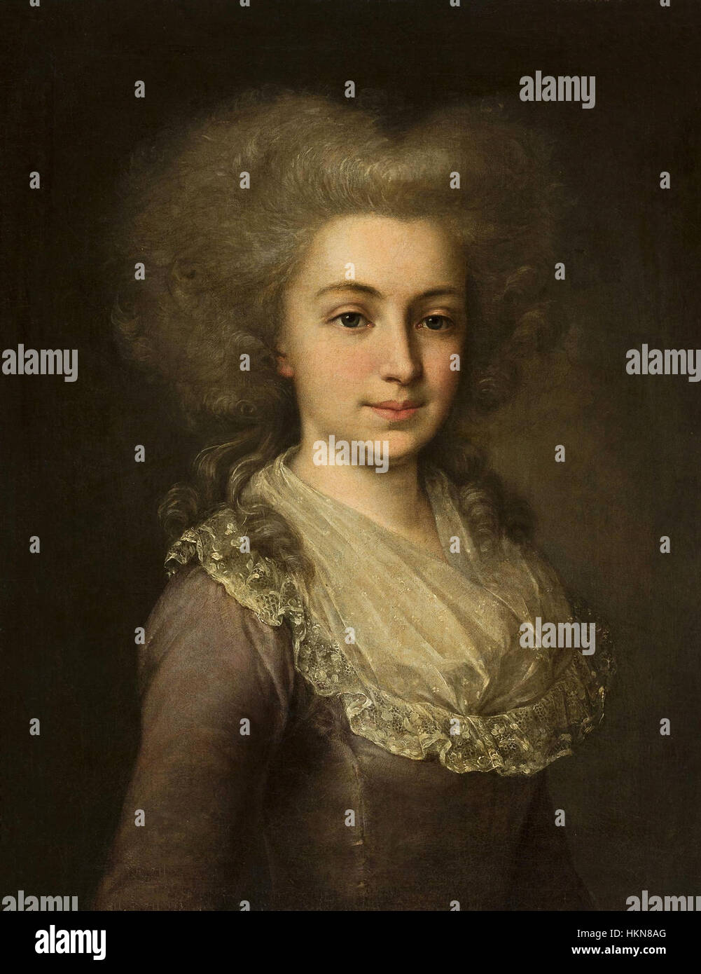 Portrait young woman depicted hi-res stock photography and images - Alamy