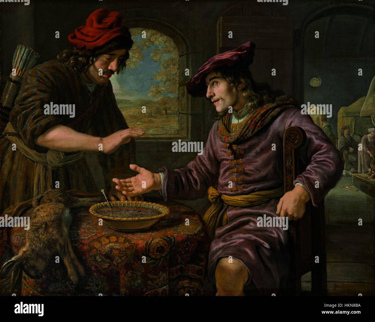 'Esau and the Mess of Pottage' depicts the biblical story of Esau ...