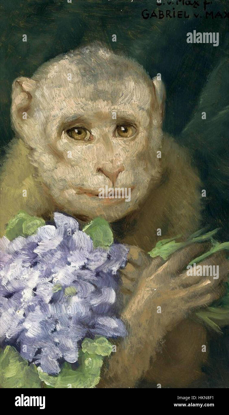Max's 'Monkey with Violets' is a vibrant painting that captures the ...