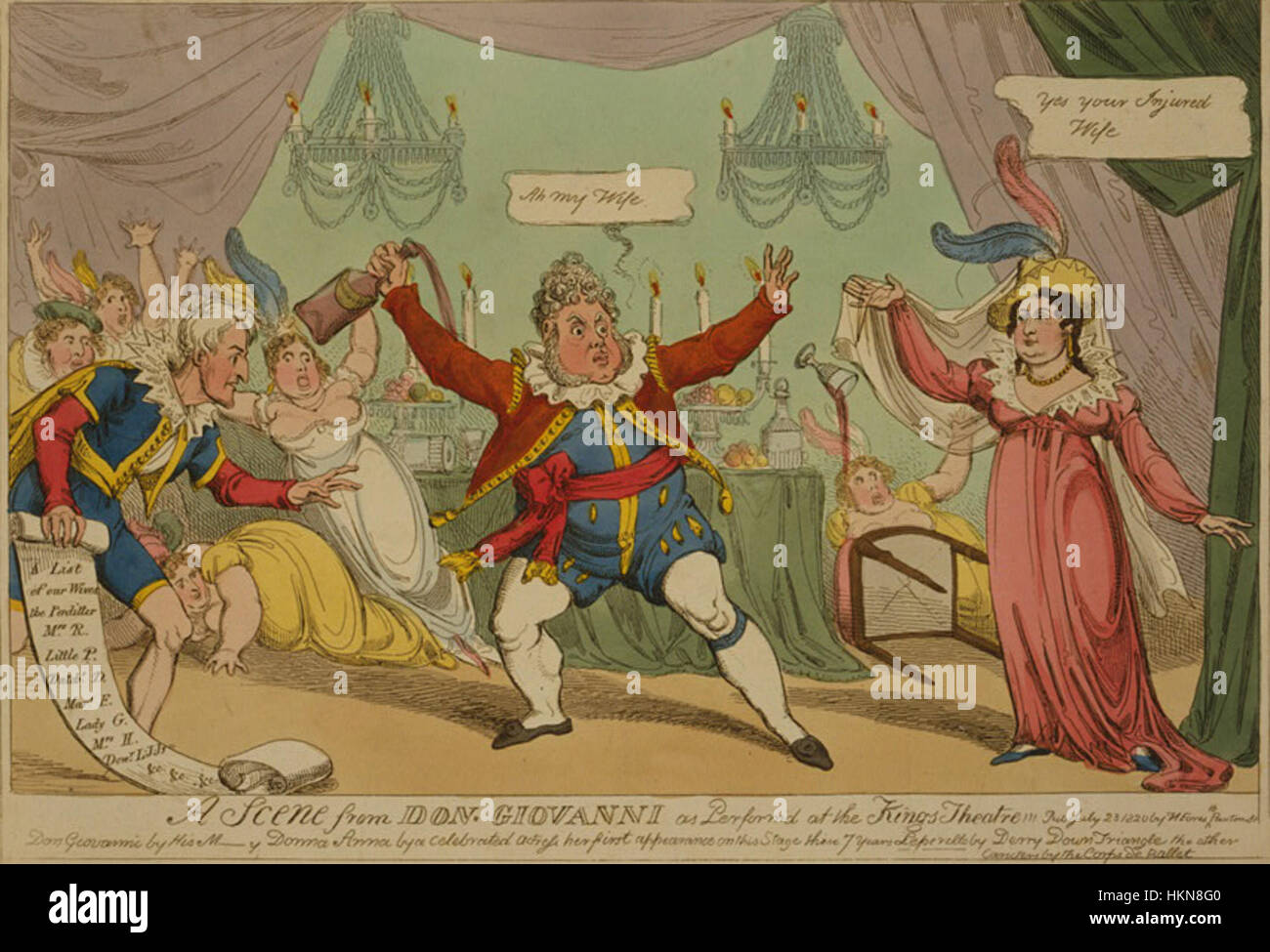 This painting captures a dramatic scene from Mozart's opera *Don ...