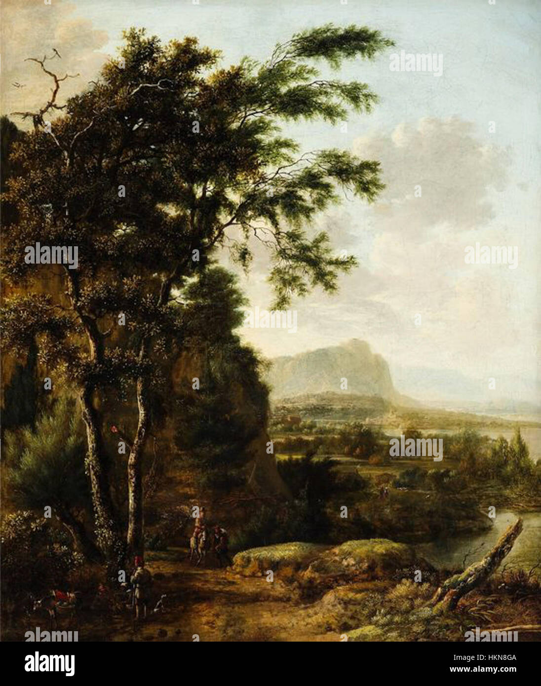 Hackaert Landscape with a river Stock Photo - Alamy