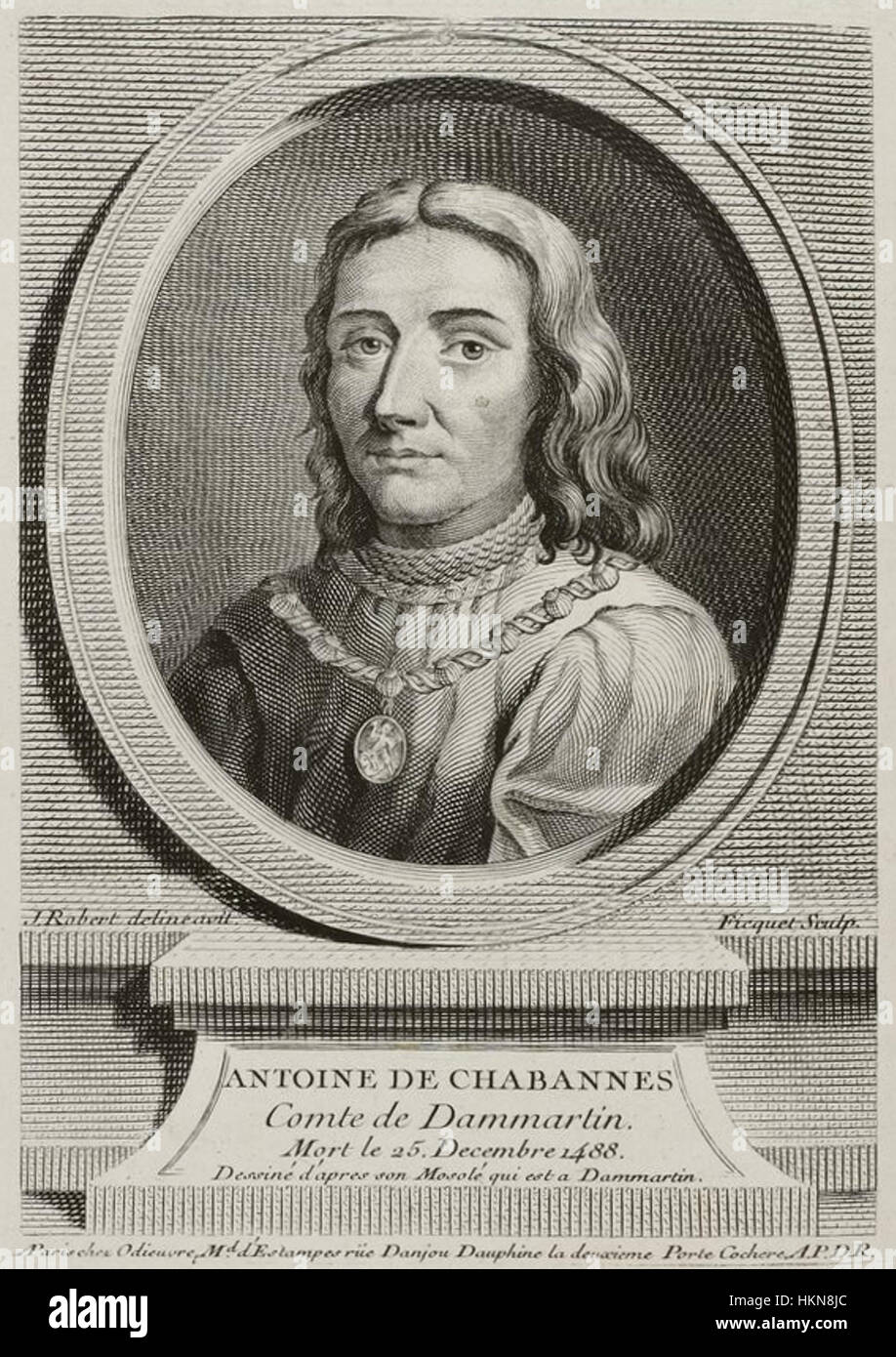 A portrait of Antoine de Chabannes, a French nobleman from the 15th ...