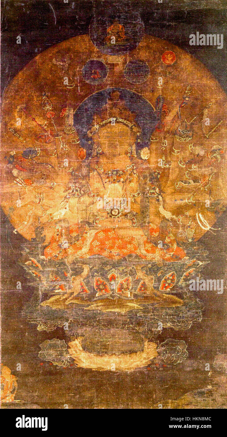 This sculpture of Avalokitesvara with One Thousand Arms, displayed at ...