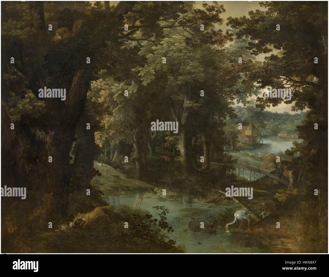 Adriaan van Stalbemt's *Landscape with Fables* from 1620 blends a ...