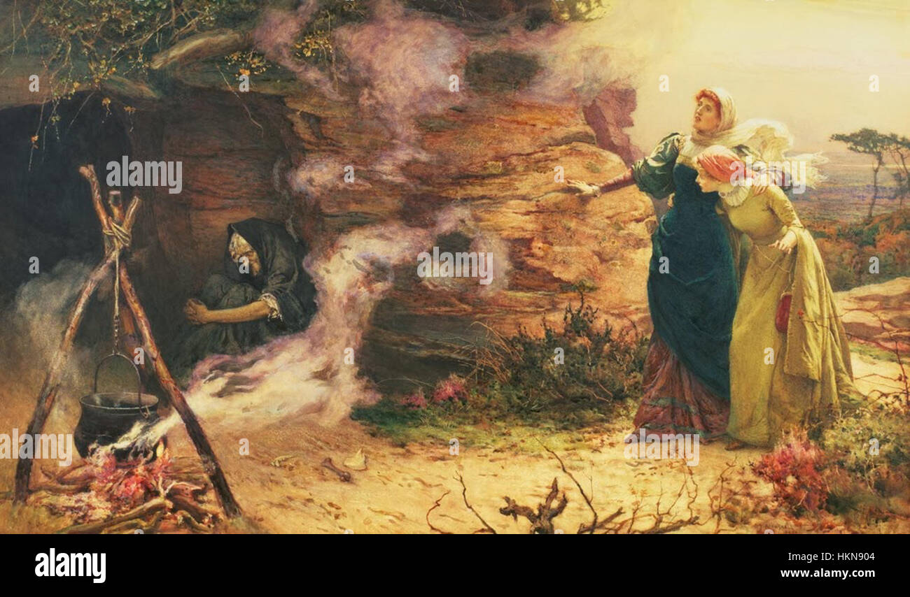 This 1882 painting titled 'A Visit to the Witch' captures a fantastical ...